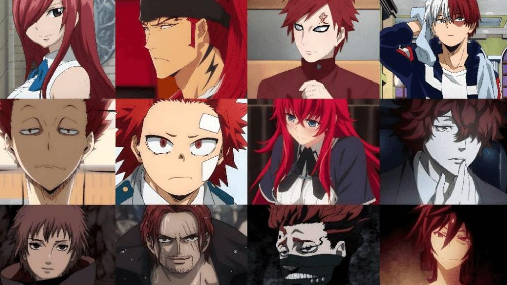 red haired anime characters