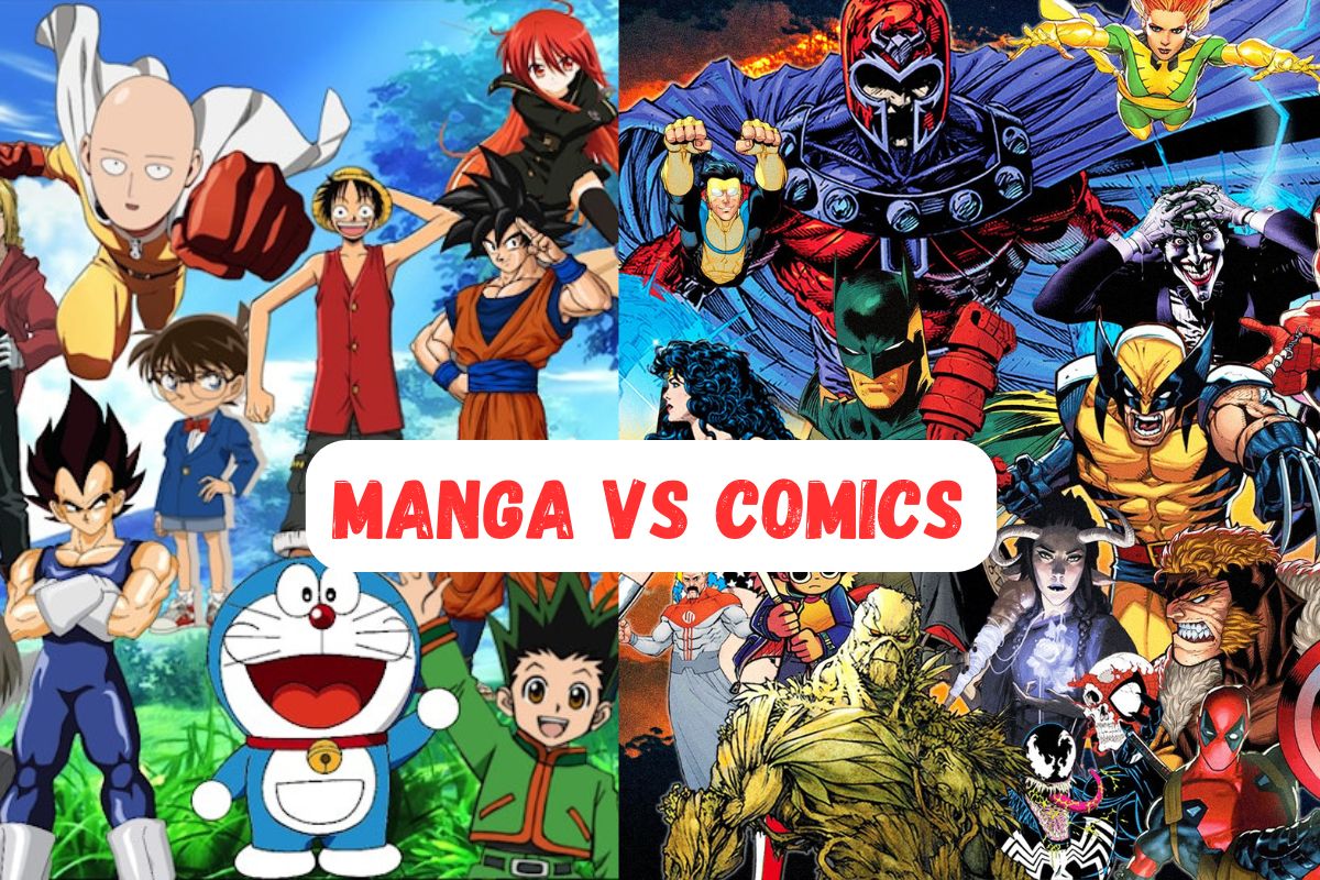 What are the differences between manga and comics?