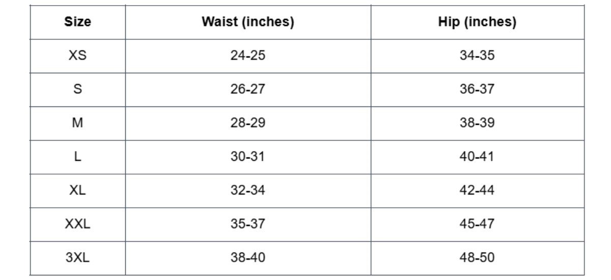 japanese women’s underwear size chart